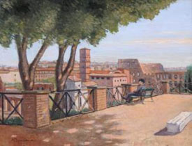 Vues d'artistes : Forum romain à Rome