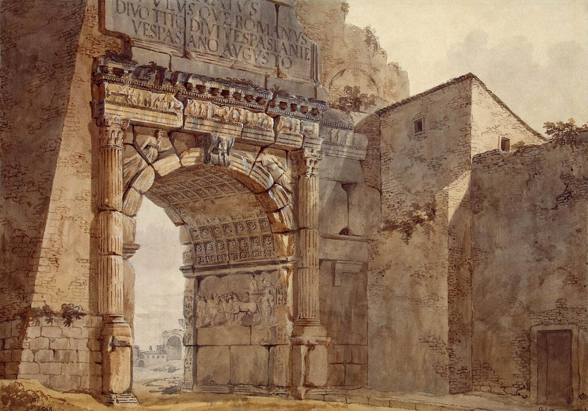 Vues d'artistes : Arc de titus à Rome