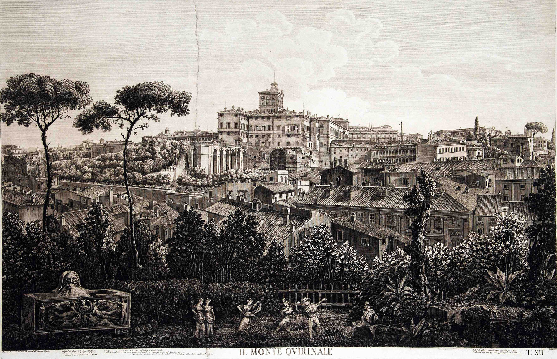 Vues d'artistes : Palais du Quirinal à Rome
