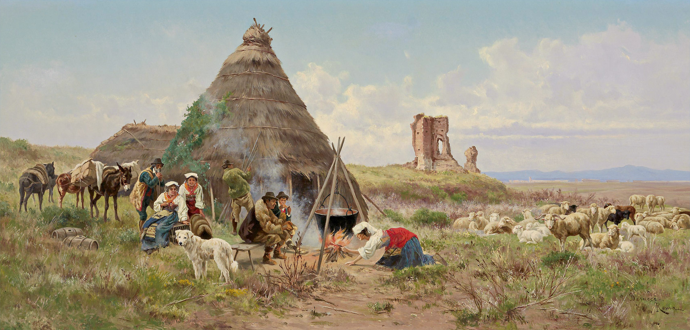 Vues d'artistes : Scènes de la vie romaine de Pietro Barucci