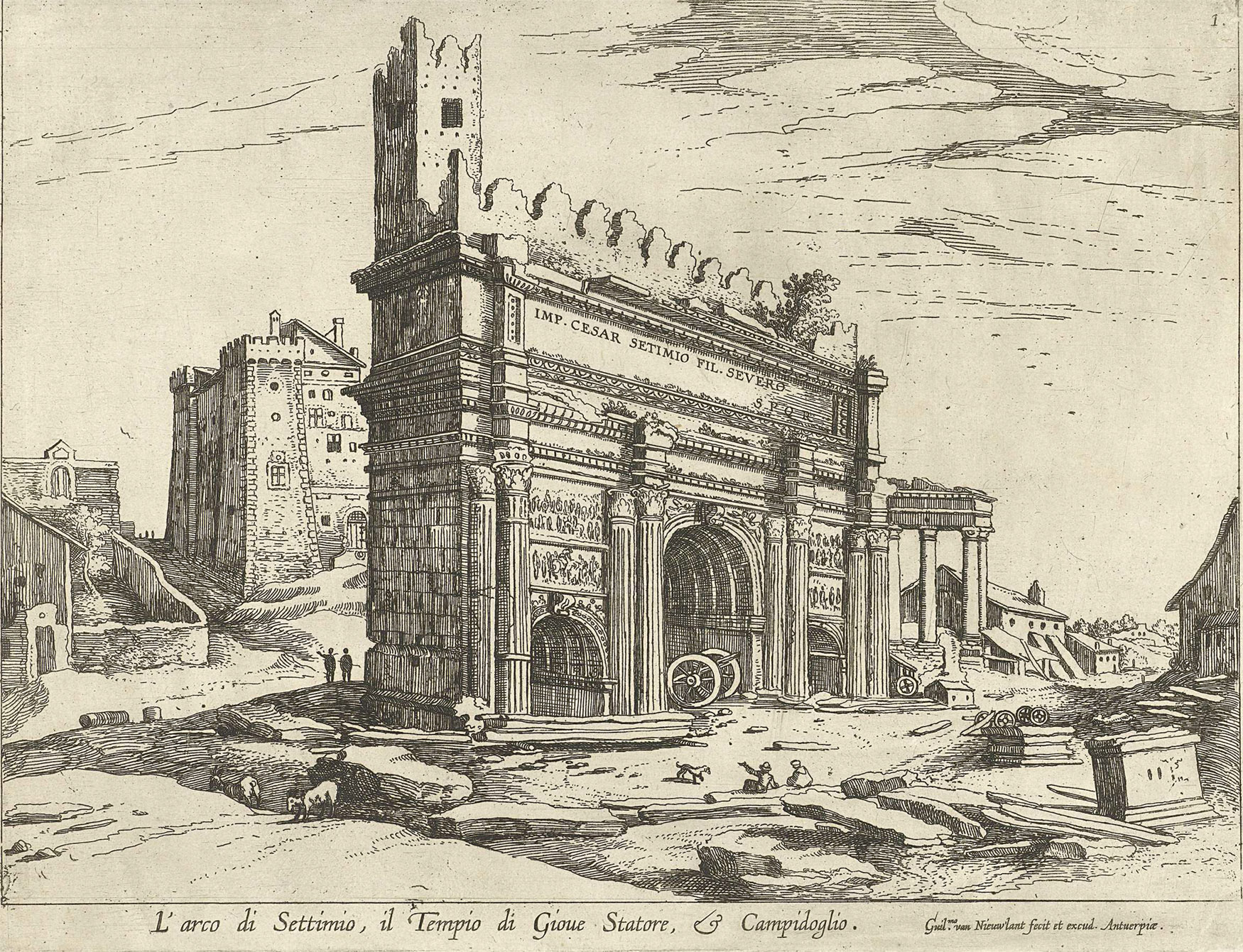 Vues d'artistes : Arc de Septime Sévère à Rome