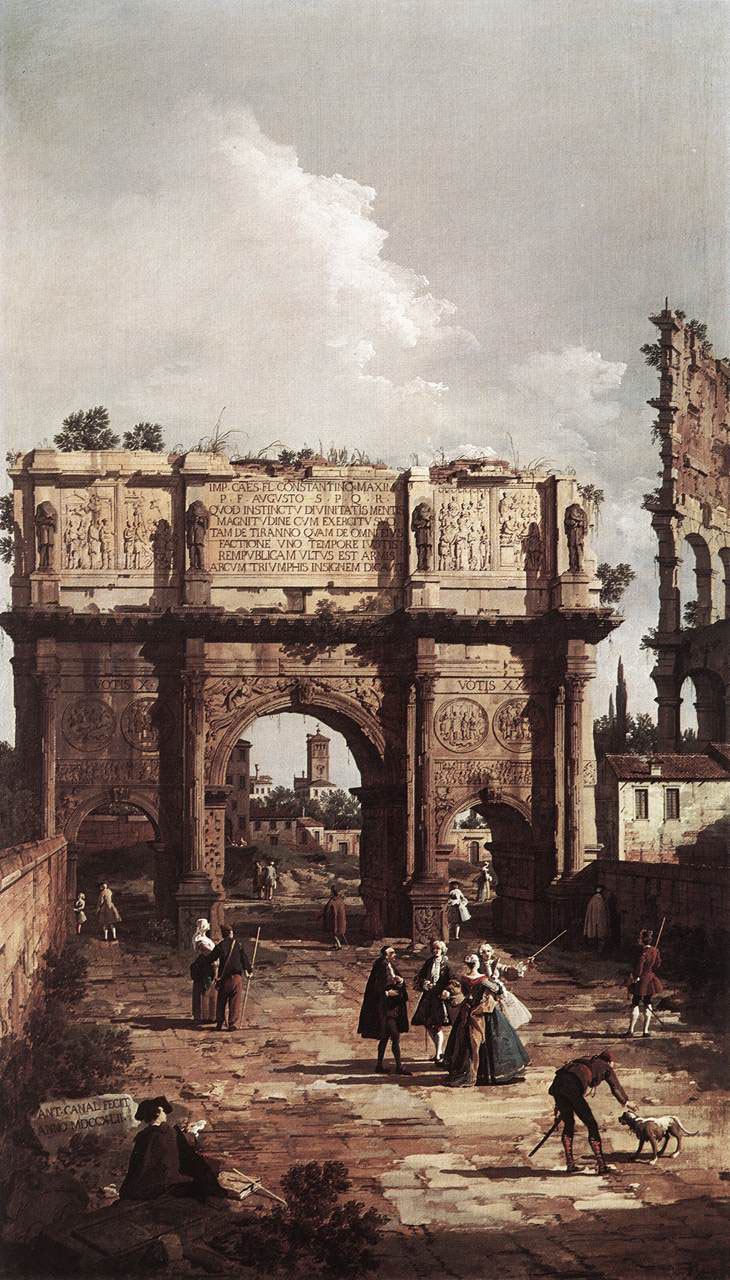 Reproductions De Peintures Rome: L`arche de Constantin, 1742 de ...